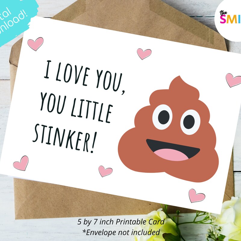 Valentines Card Poop - Etsy