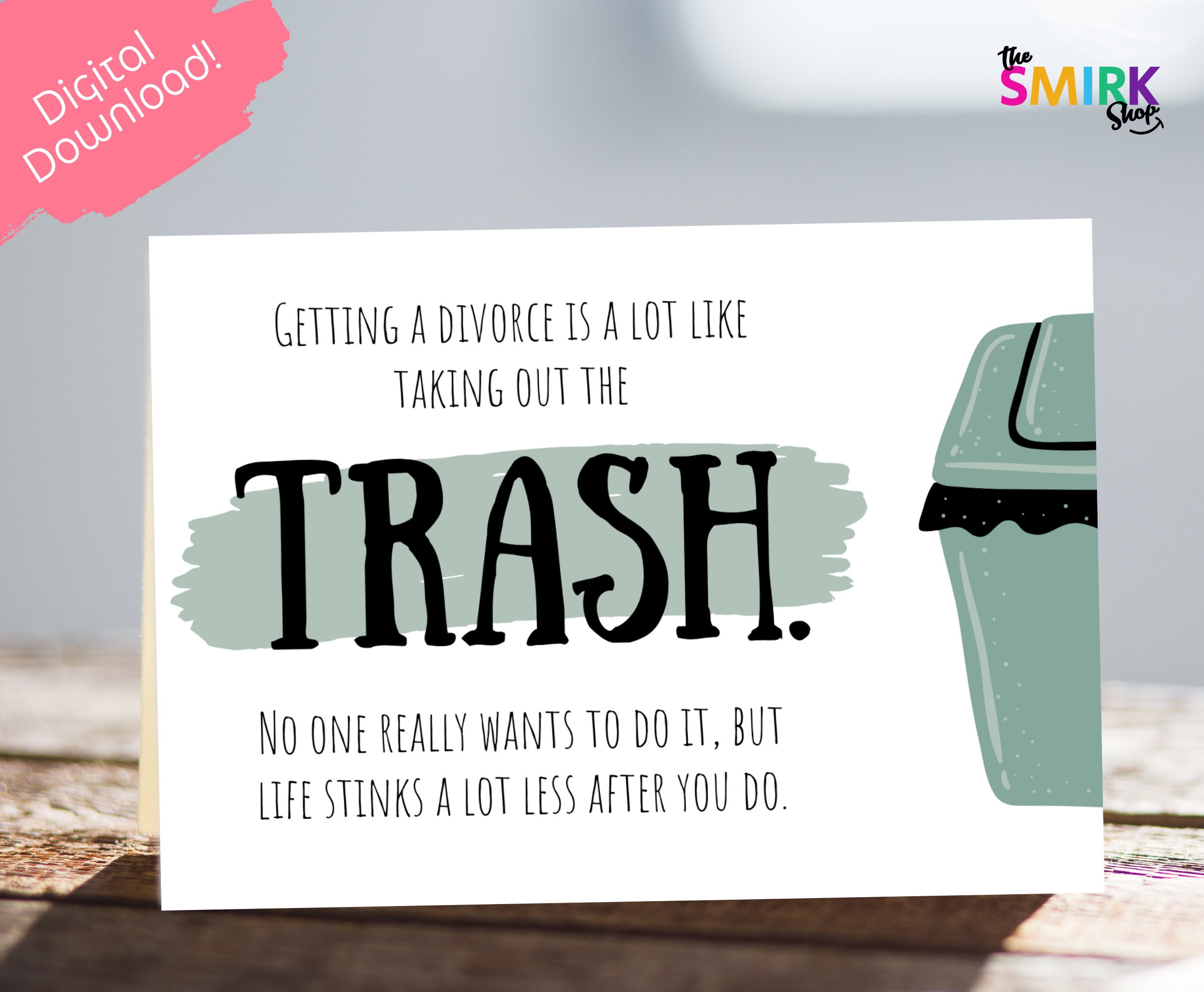 Printable Divorce Card, Divorce Card, Funny Divorce, Encouragement Card ...