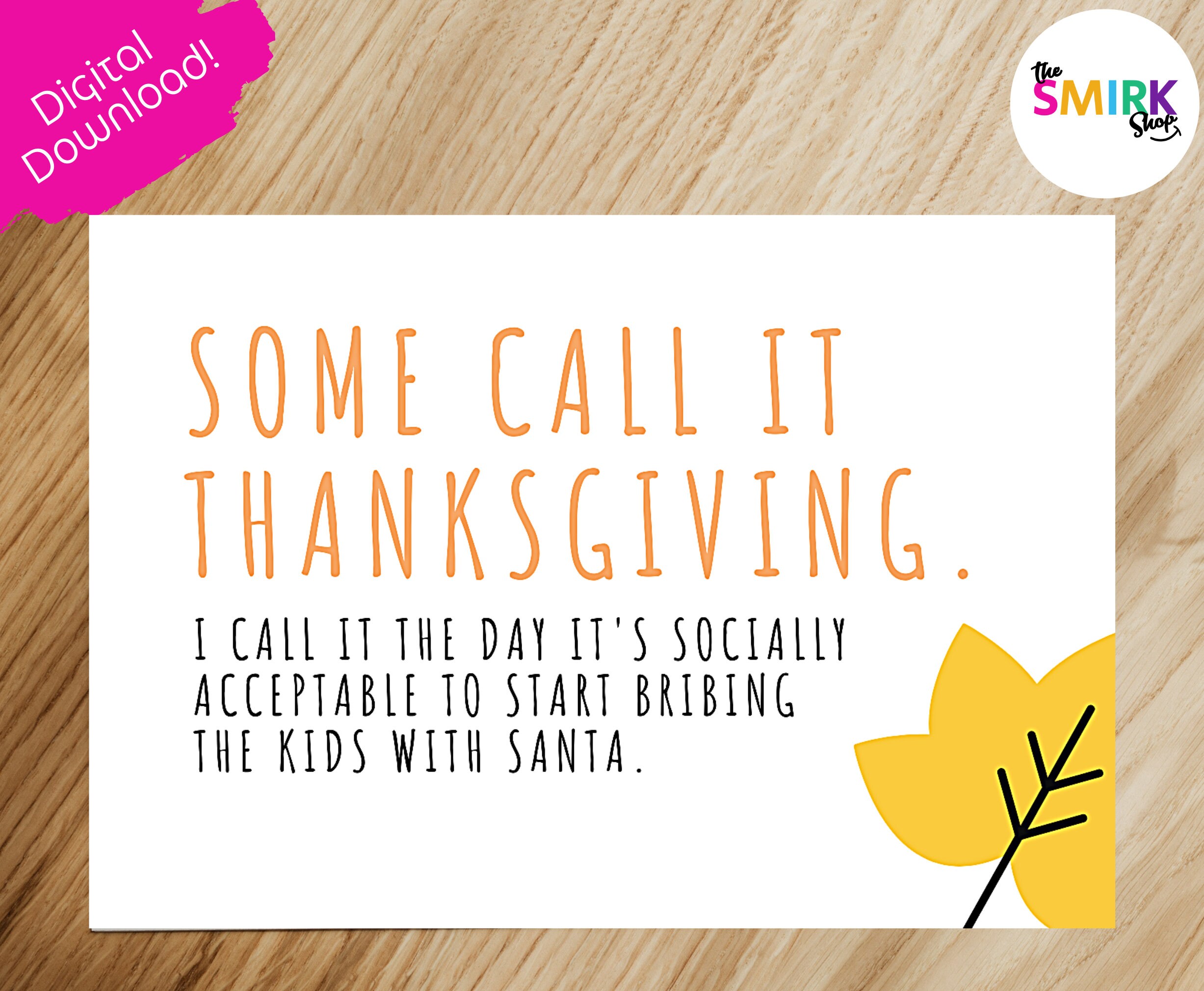 Printable Thanksgiving Card, Funny Thanksgiving Card, Thanksgiving ...