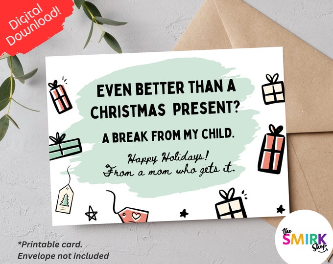Printable Teacher Holiday Card, Teacher Christmas Card, Holiday Teacher ...