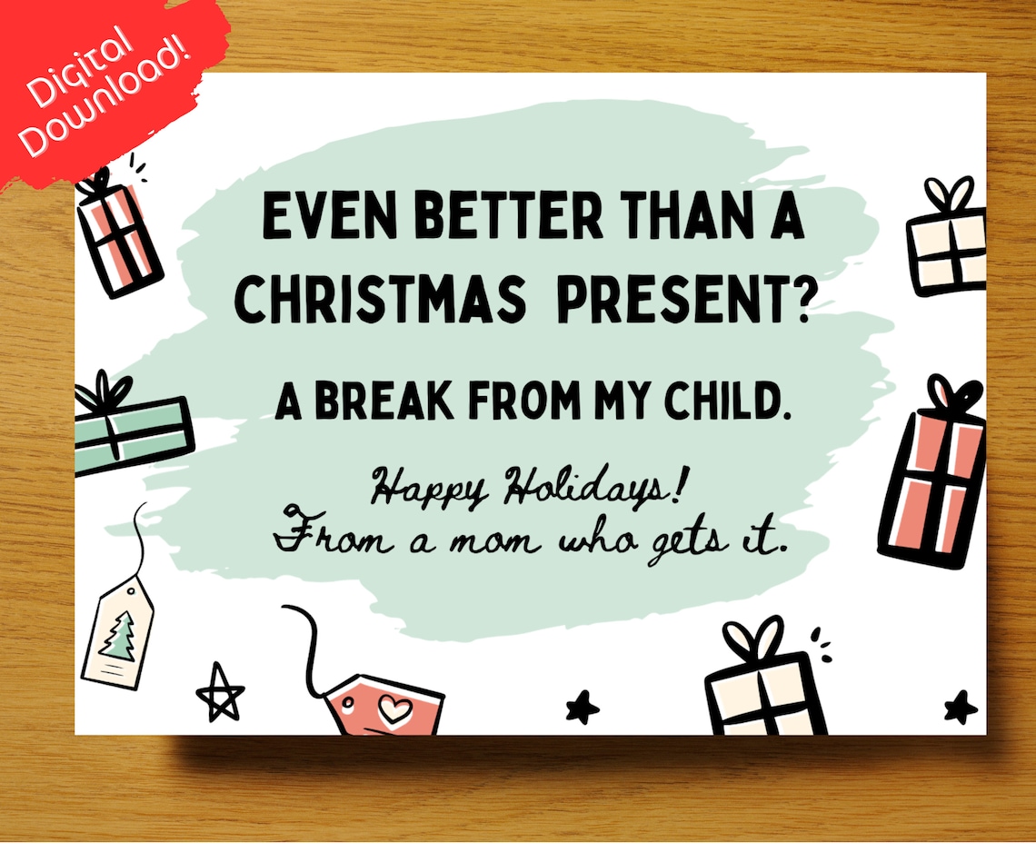 Printable Teacher Holiday Card, Teacher Christmas Card, Holiday Teacher ...