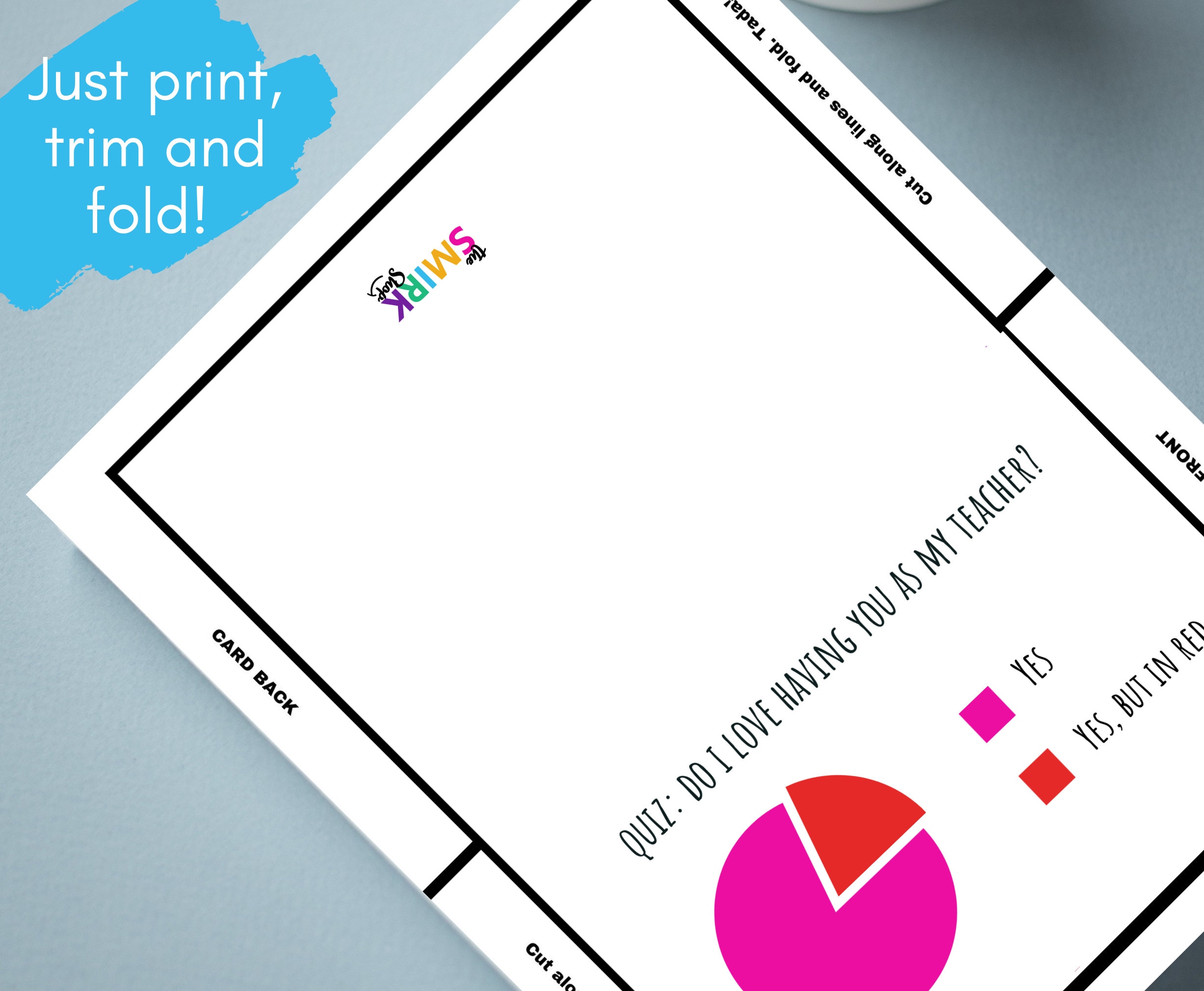 Teacher Thank You Card, Teacher Appreciation, Funny Teacher Card ...