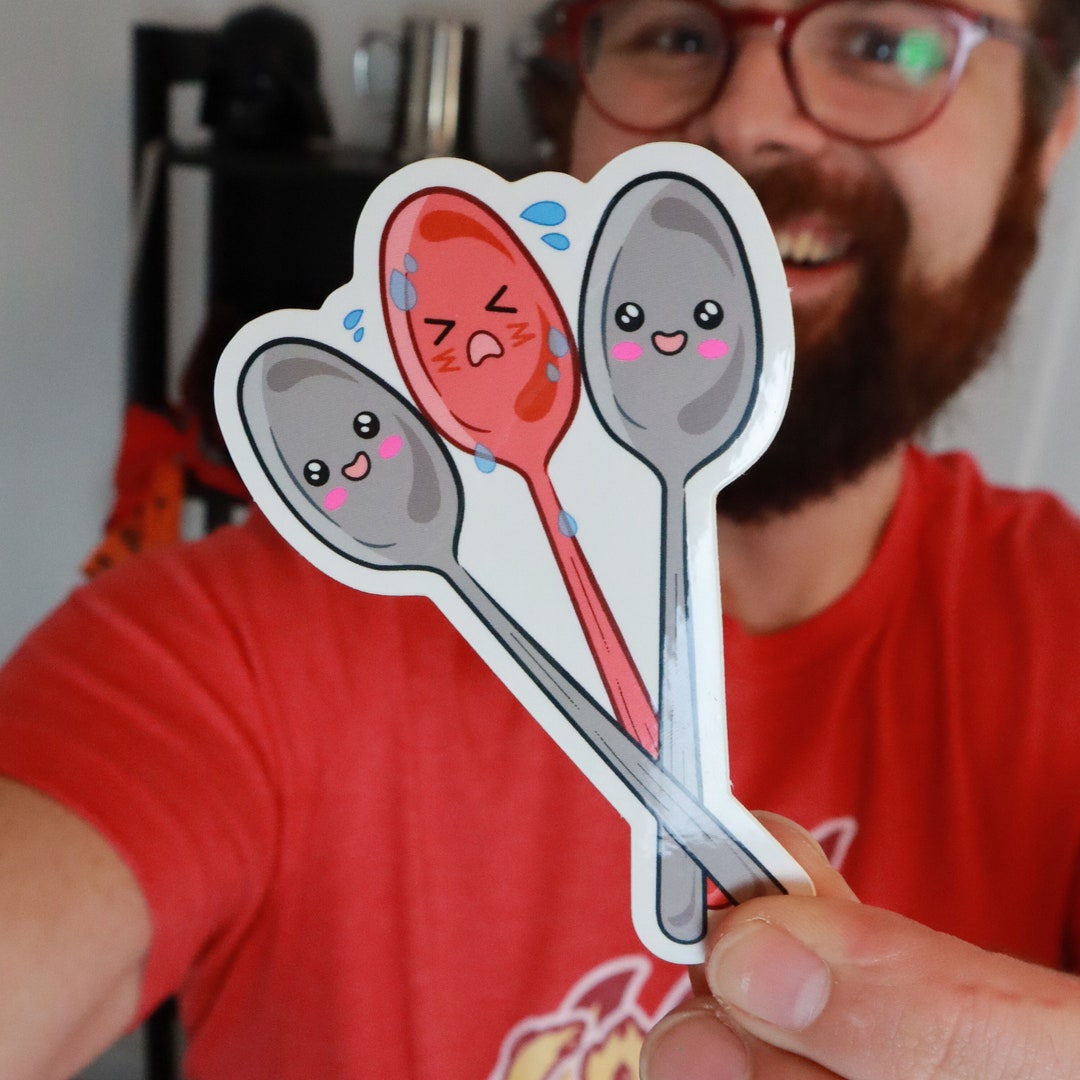Middle Spoon Problems Polyamory Vinyl Sticker Funny Gift for ...