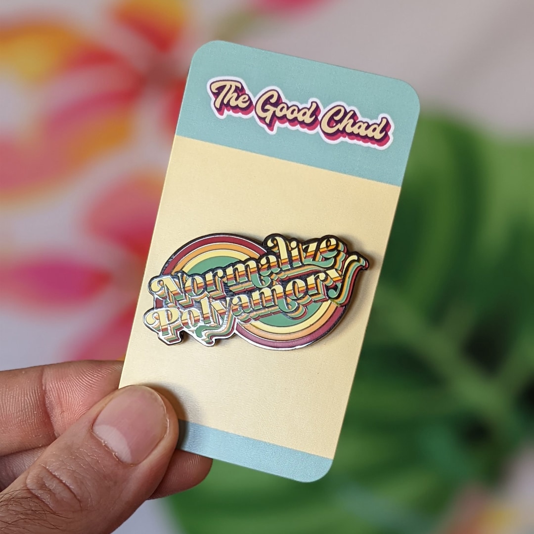 Normalize Polyamory Retro Hard Enamel Pin - Etsy