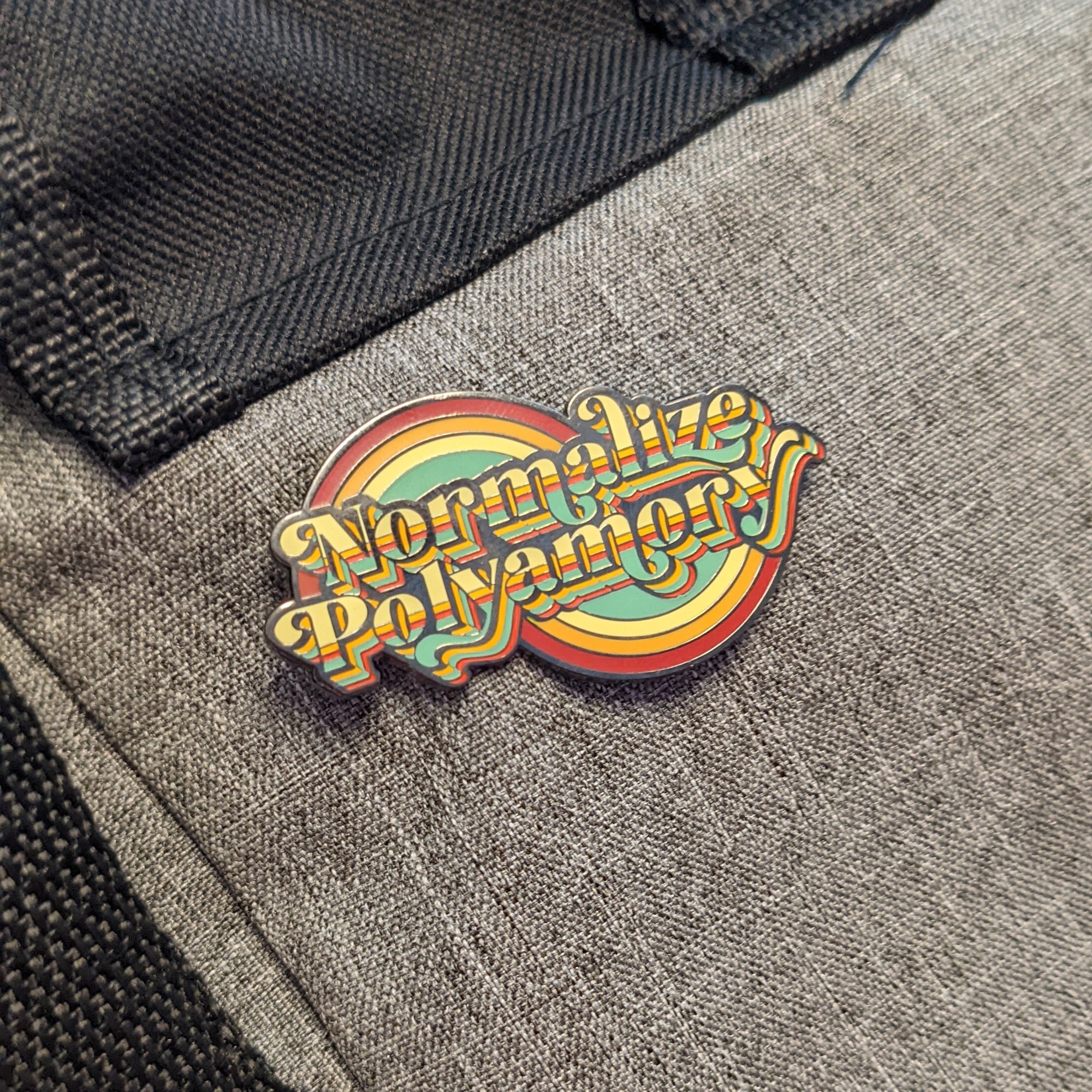 Normalize Polyamory Retro Hard Enamel Pin - Etsy