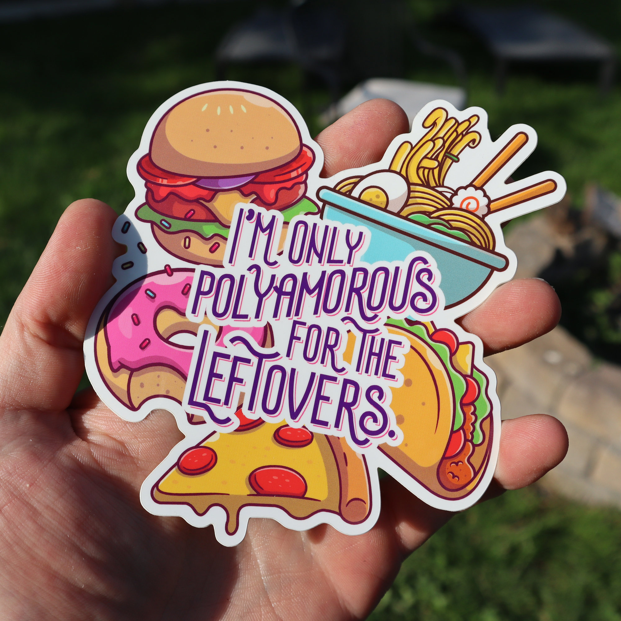 I'm Only Polyamorous for the Leftovers Vinyl Sticker - Etsy