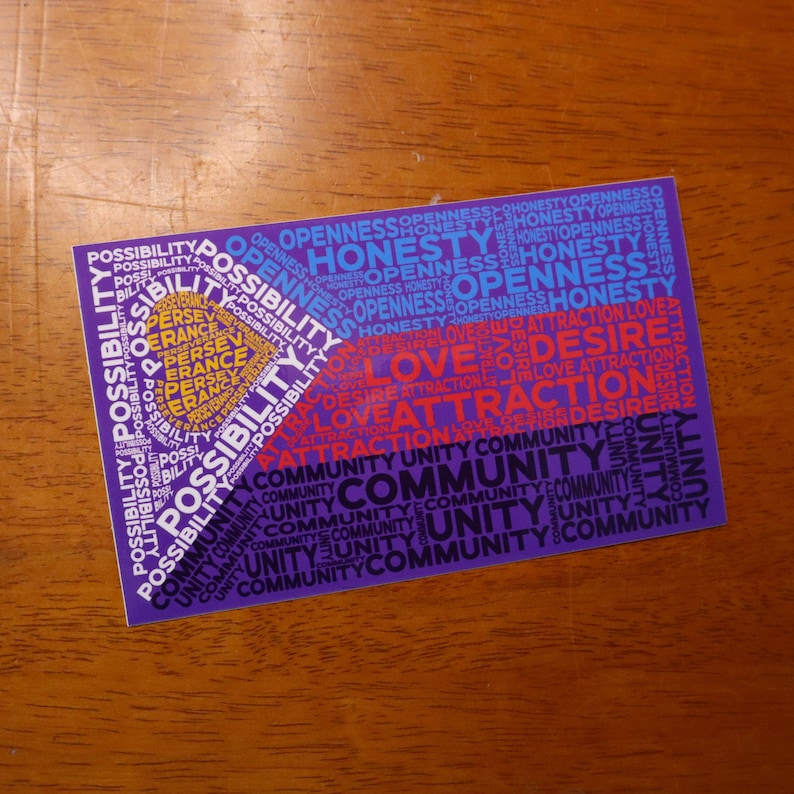 Polyamory Pride Flag Word Art Vinyl Sticker - Etsy