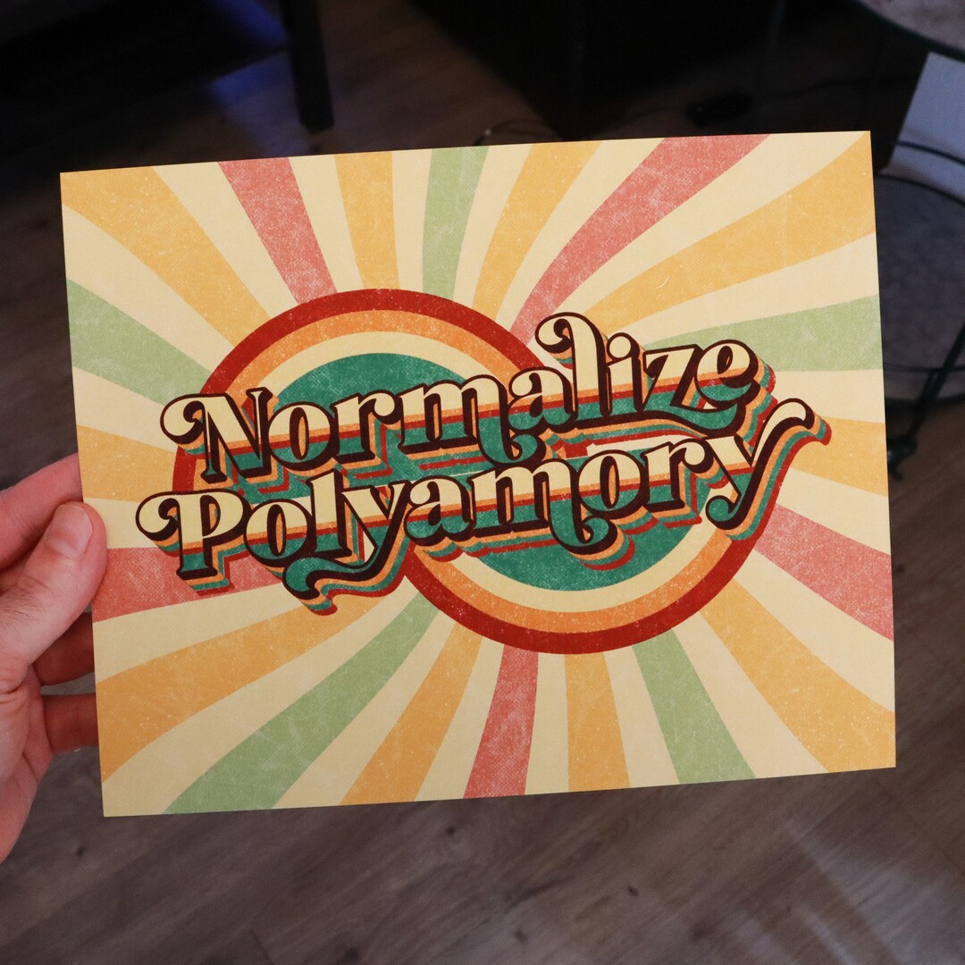Normalize Polyamory Retro Wall Art Print Gift for - Etsy