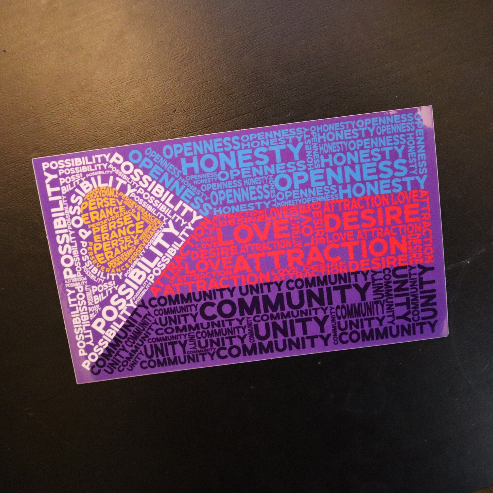 Polyamory Pride Flag Word Art Vinyl Sticker - Etsy