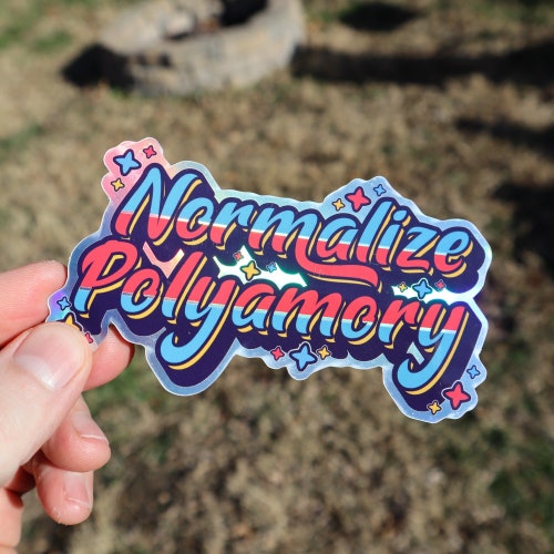 Polyamory Pride Flag Word Art Vinyl Sticker - Etsy