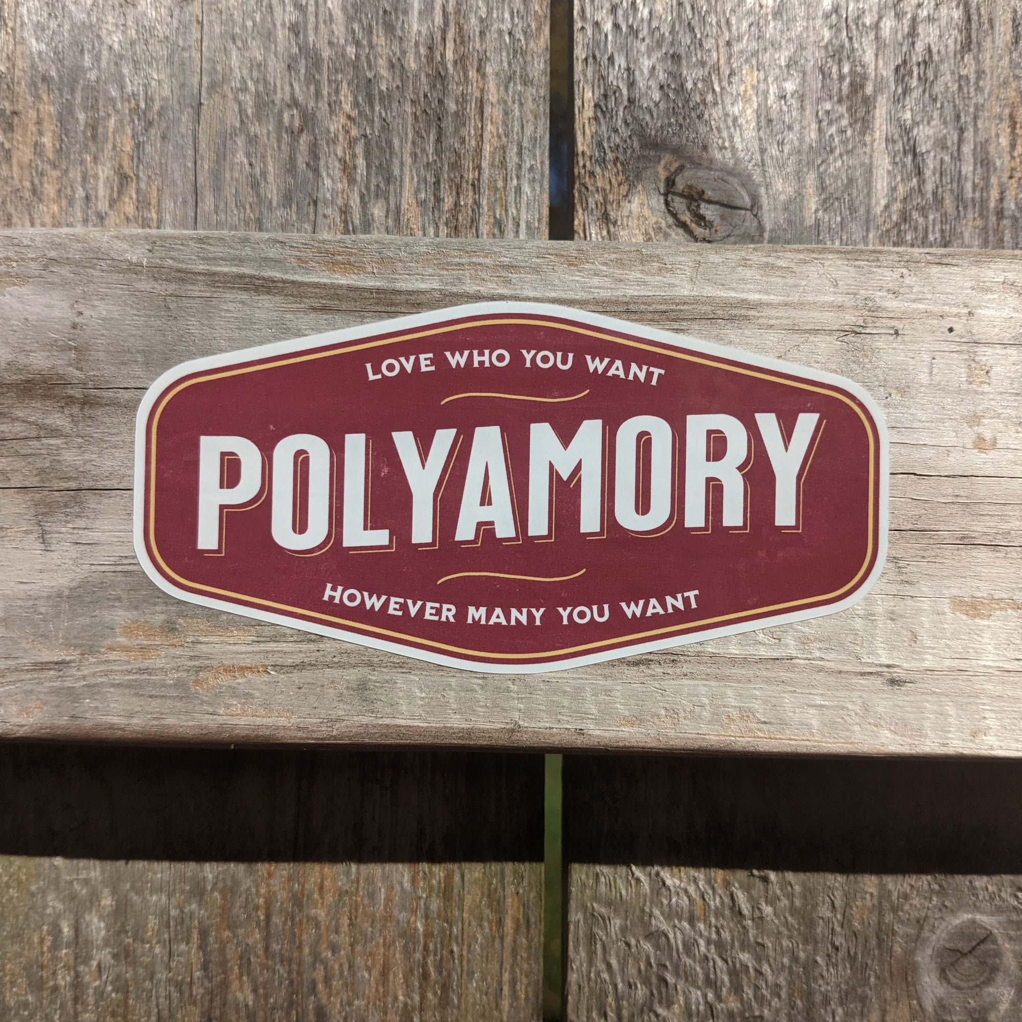 Polyamory Retro Badge Vinyl Sticker - Etsy