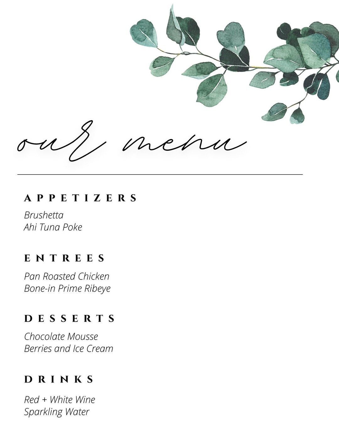 Menu Ideas for All Occasions - Etsy