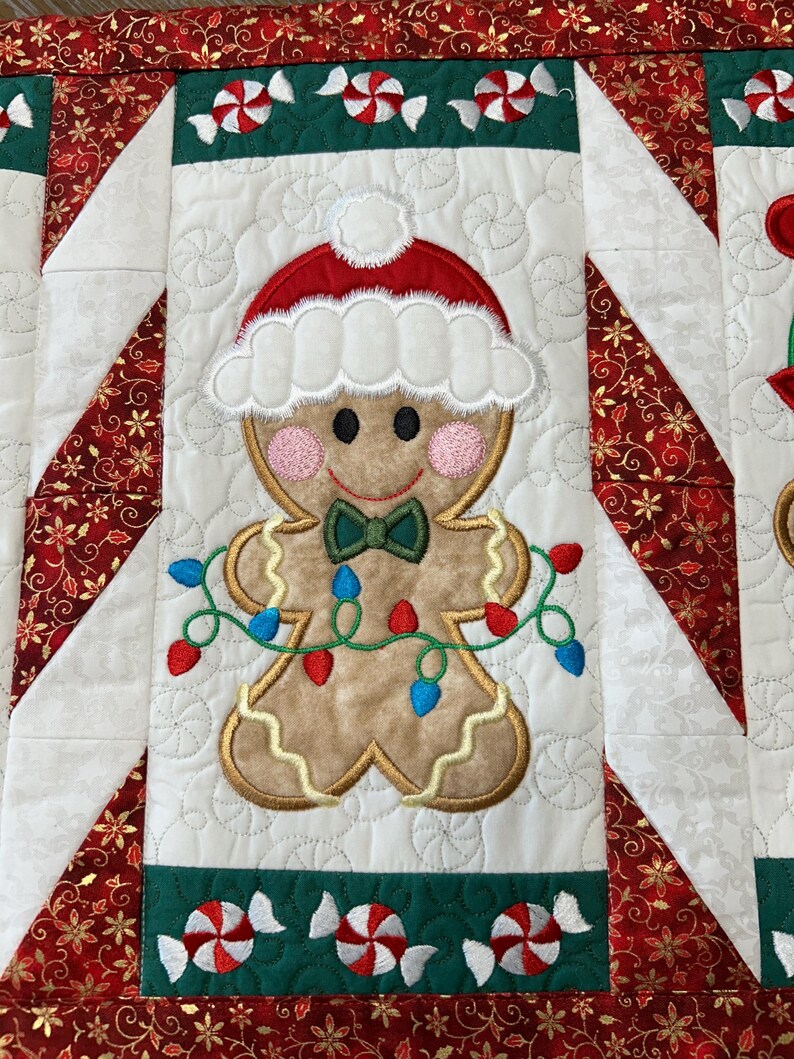 Gingerbread Man, Table Runner, Table Topper, Holiday Decor - Etsy