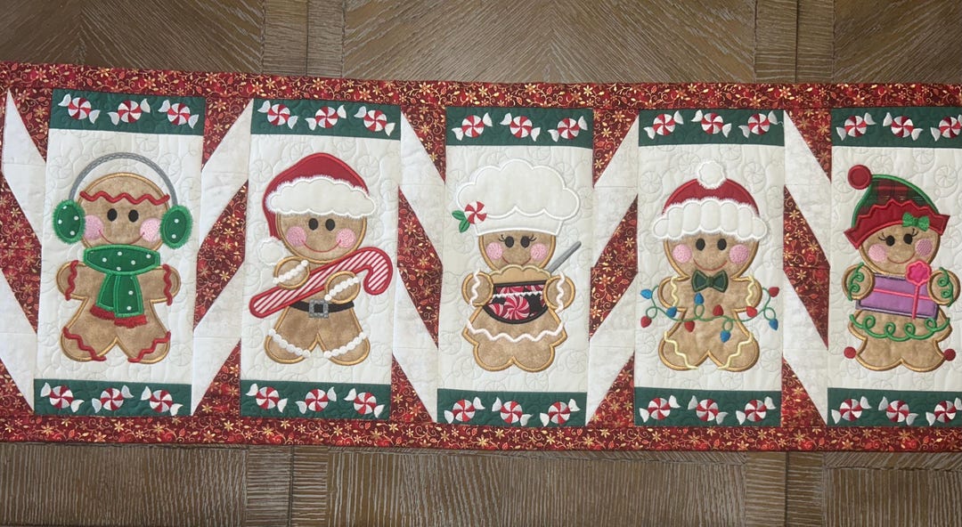 Gingerbread Man, Table Runner, Table Topper, Holiday Decor - Etsy