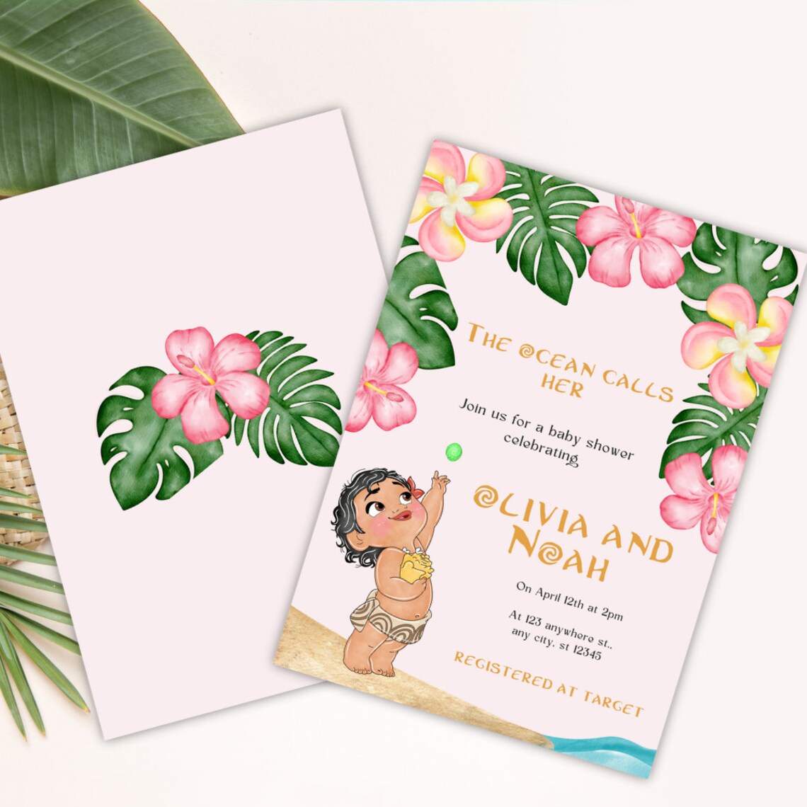 Moana Canva Invitation Template - Etsy