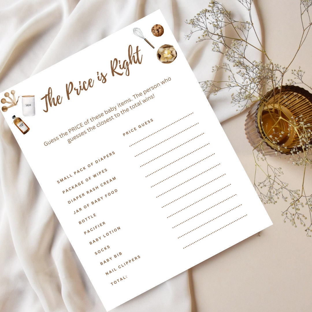 Sweet and Homemade Baby Shower Game and Canva Invitation Template ...