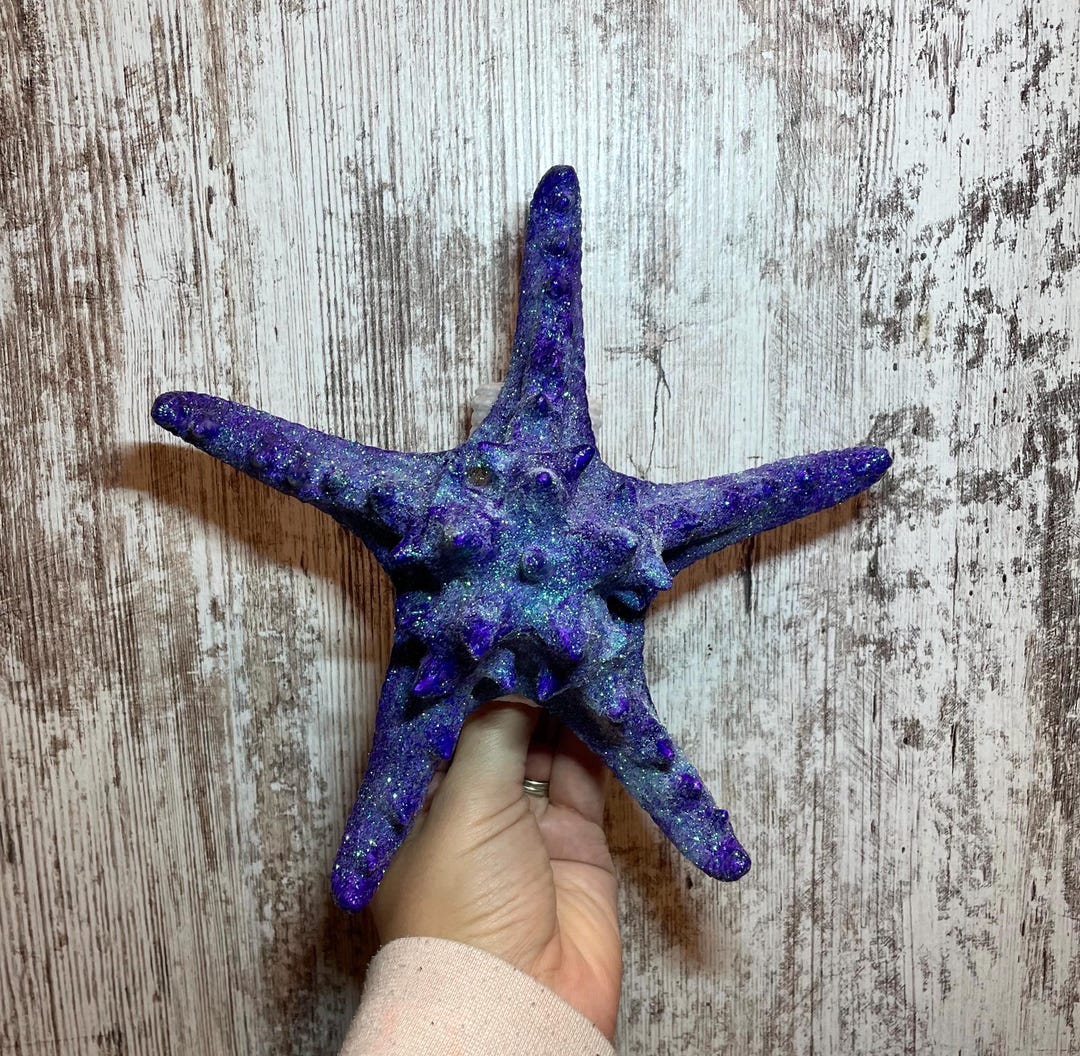 8 1/2 Inch Galaxy Purple Starfish Tree Topper - Etsy