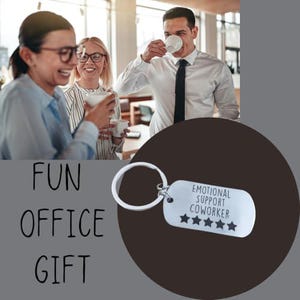 Emotional Support Coworker Keychain, Emotional Support Coworker , Work ...
