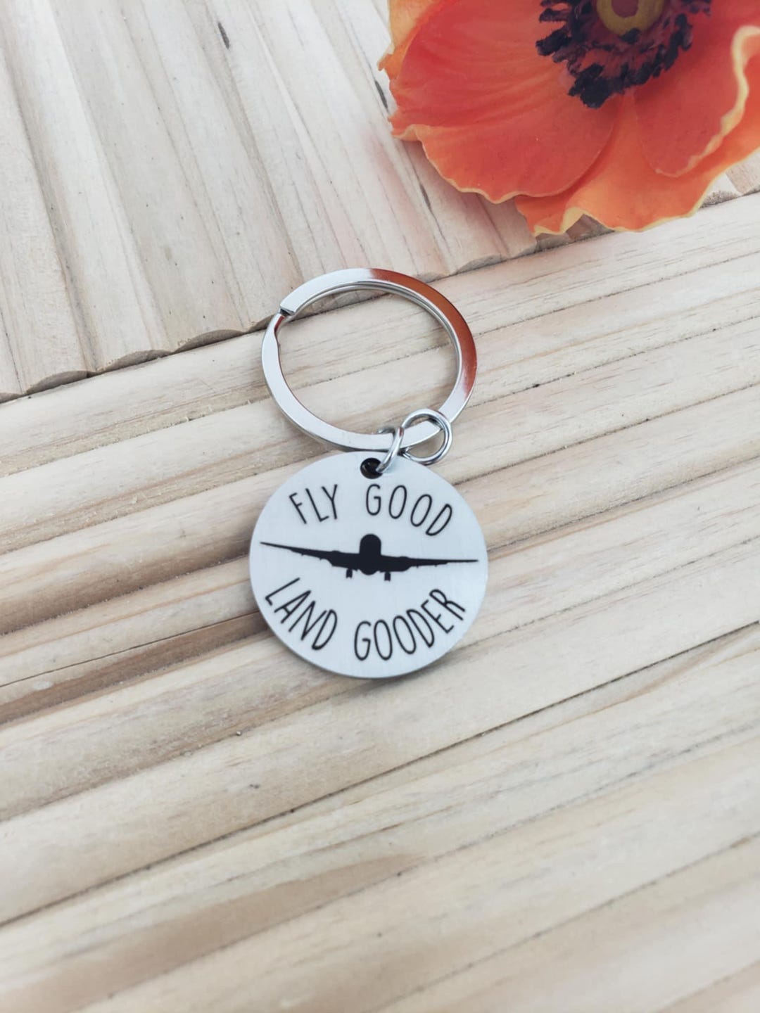 Pilot Gifts for Men, Future Pilot, Fly Good Land Gooder Keychain ...