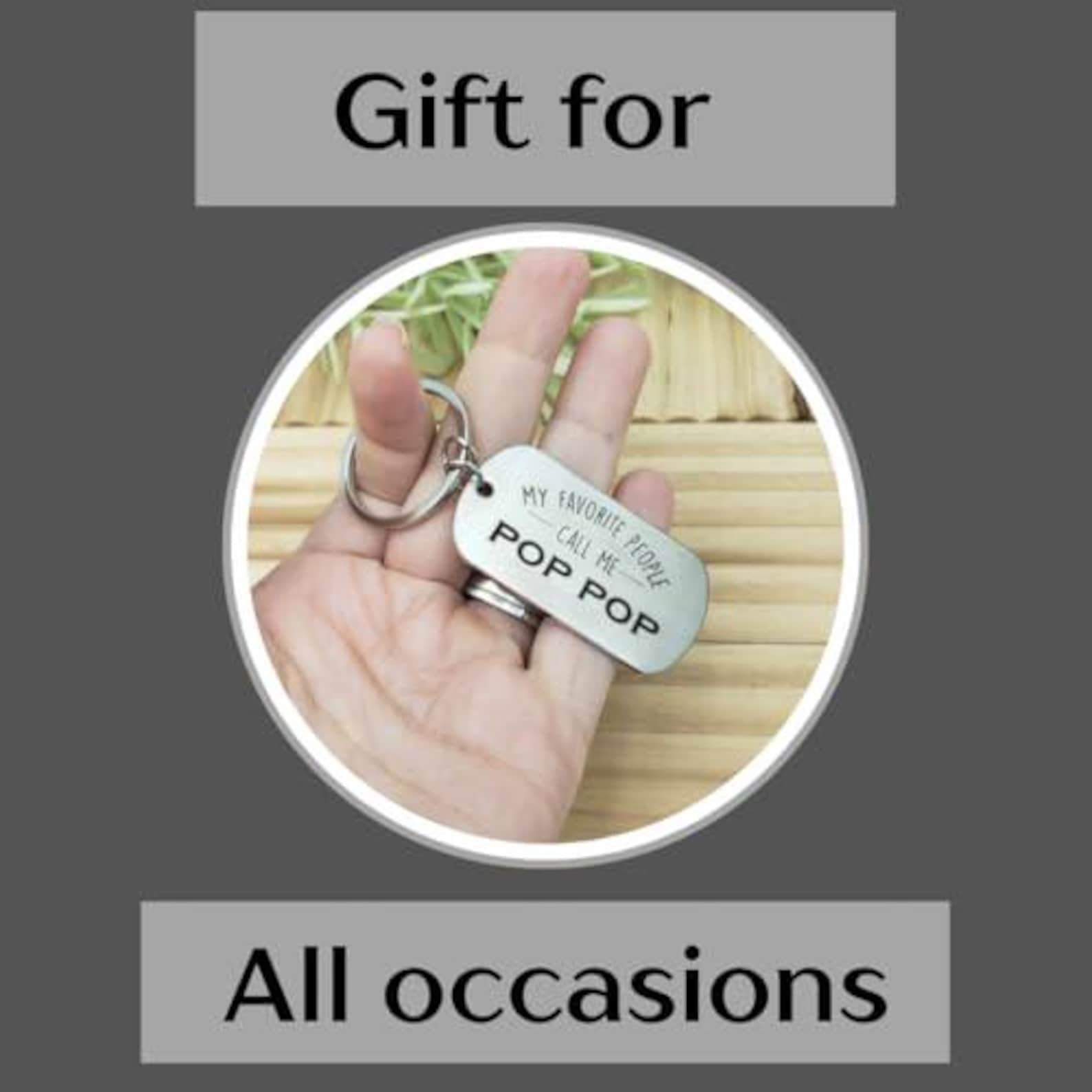 My Favorite People Call Me Pop Pop Keychain, Poppop Gifts for Grandpa ...