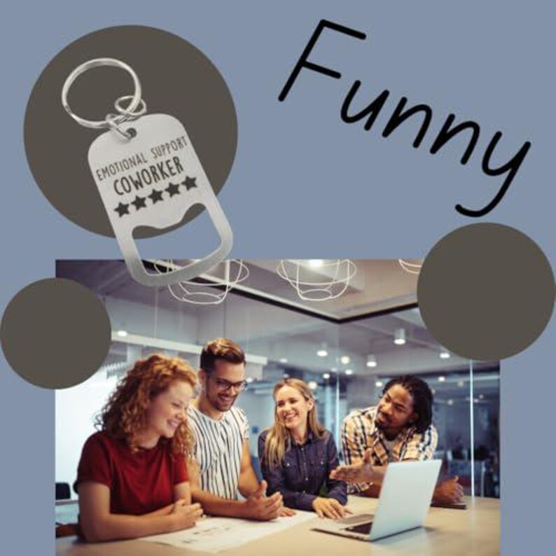 Emotional Support Coworker Keychain, Emotional Support Coworker , Work ...