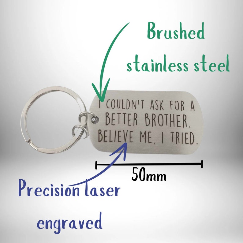 Brother Gift, Brother Keychain, Brother Gift From Sister, Brother Gift ...