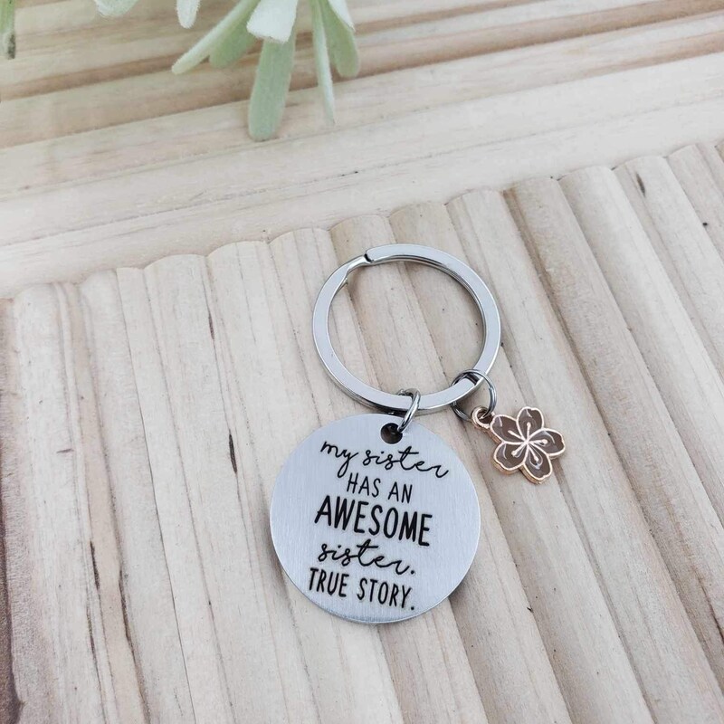 Sister Keychain - Etsy