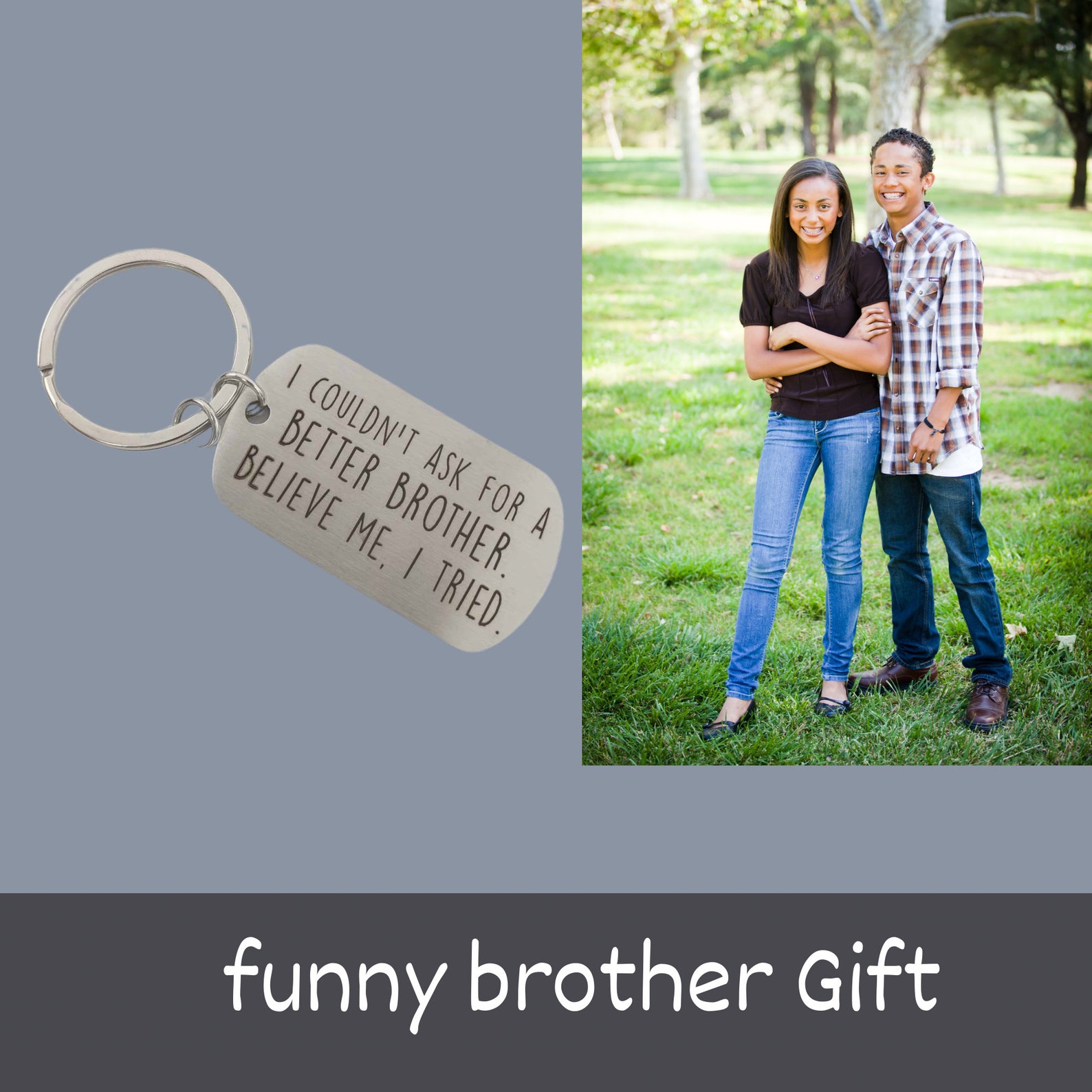 Brother Gift, Brother Keychain, Brother Gift From Sister, Brother Gift ...