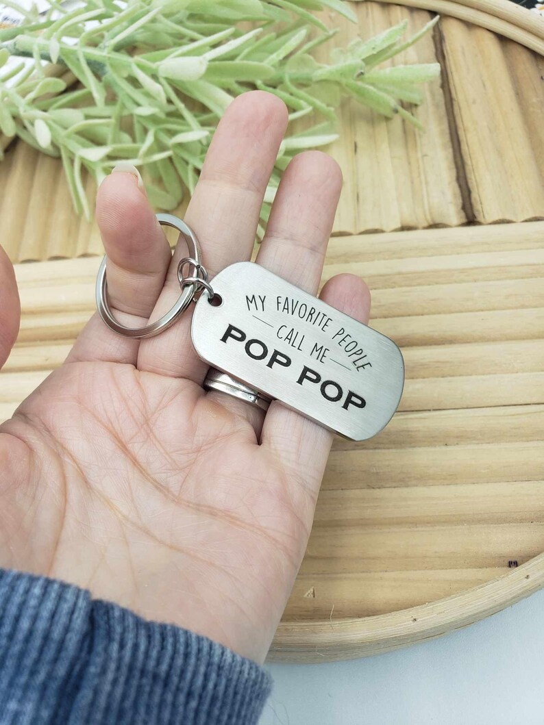 My Favorite People Call Me Pop Pop Keychain, Poppop Gifts for Grandpa ...