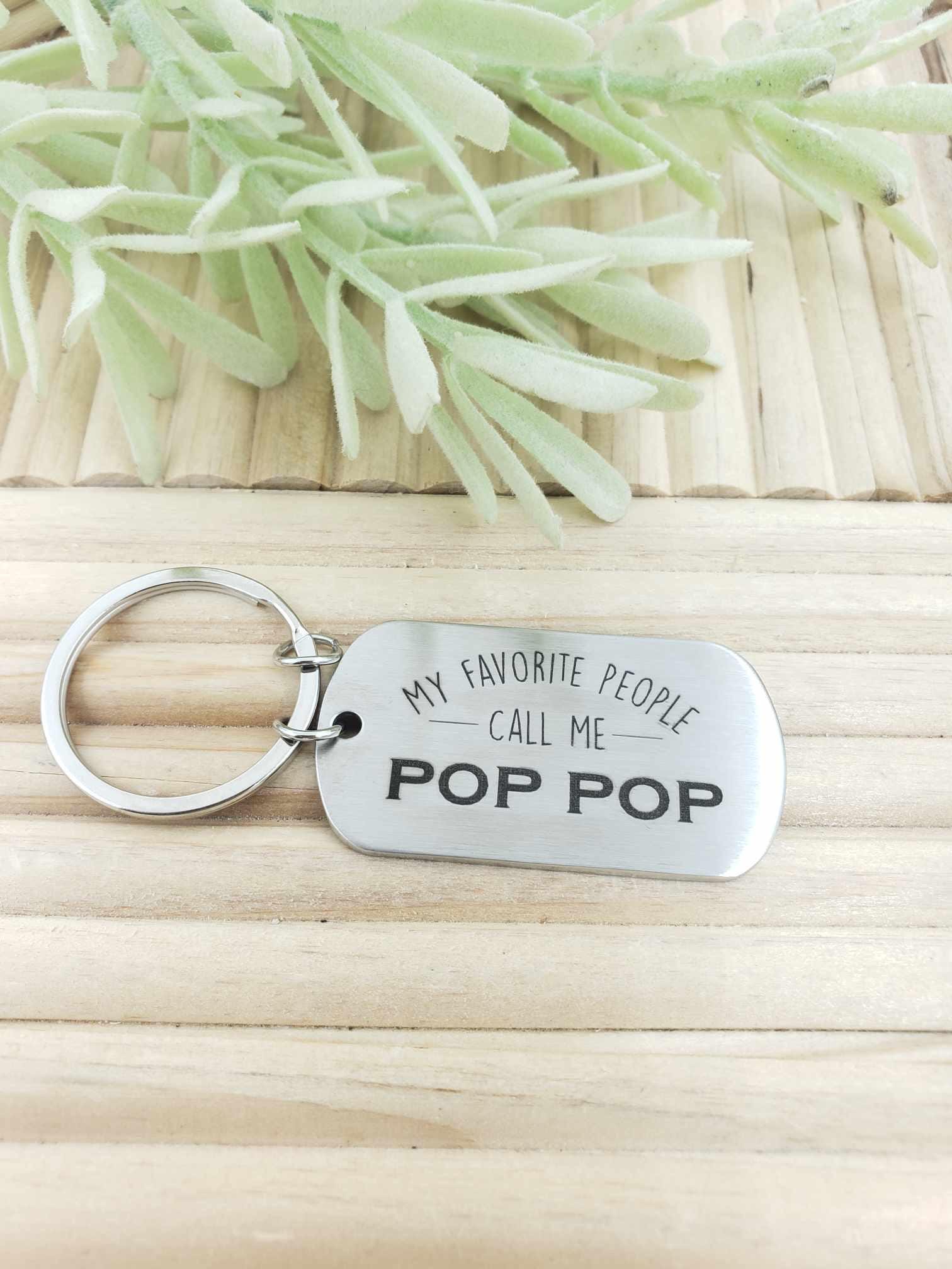 My Favorite People Call Me Pop Pop Keychain, Poppop Gifts for Grandpa ...