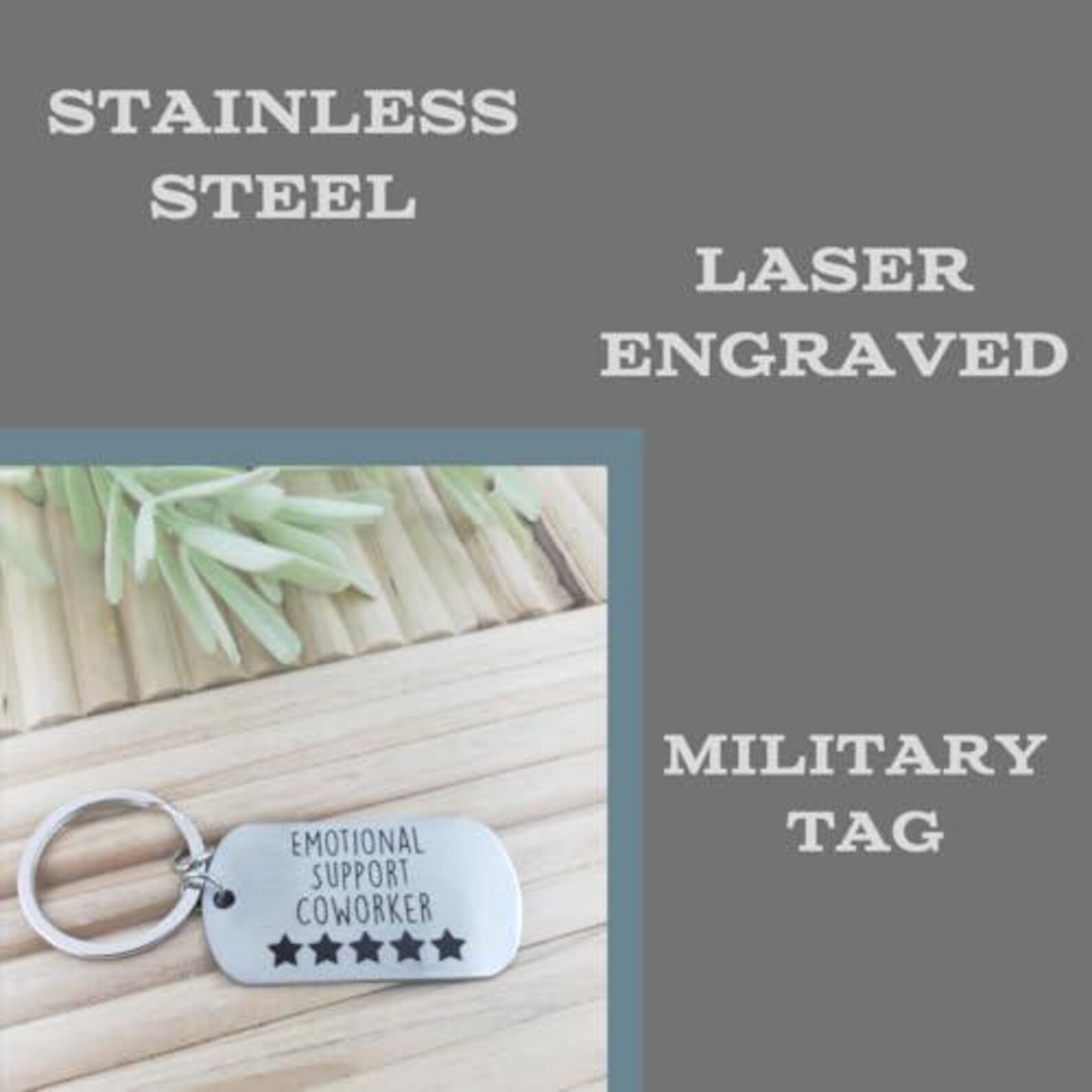 Emotional Support Coworker Keychain, Emotional Support Coworker , Work ...