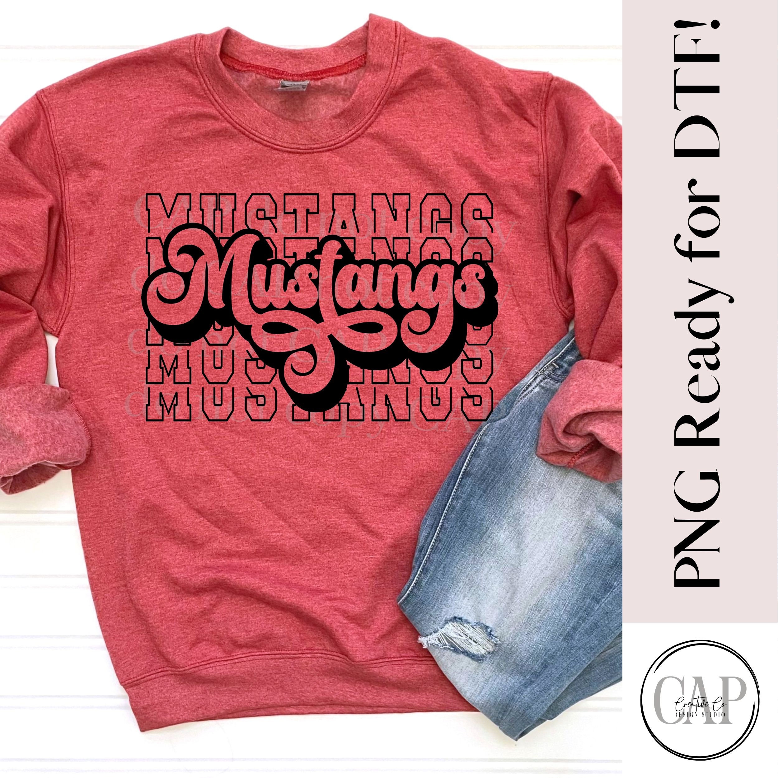 Mustangs Retro PNG, Mustang Spirit Wear PNG, Mustangs, Retro Stacked ...