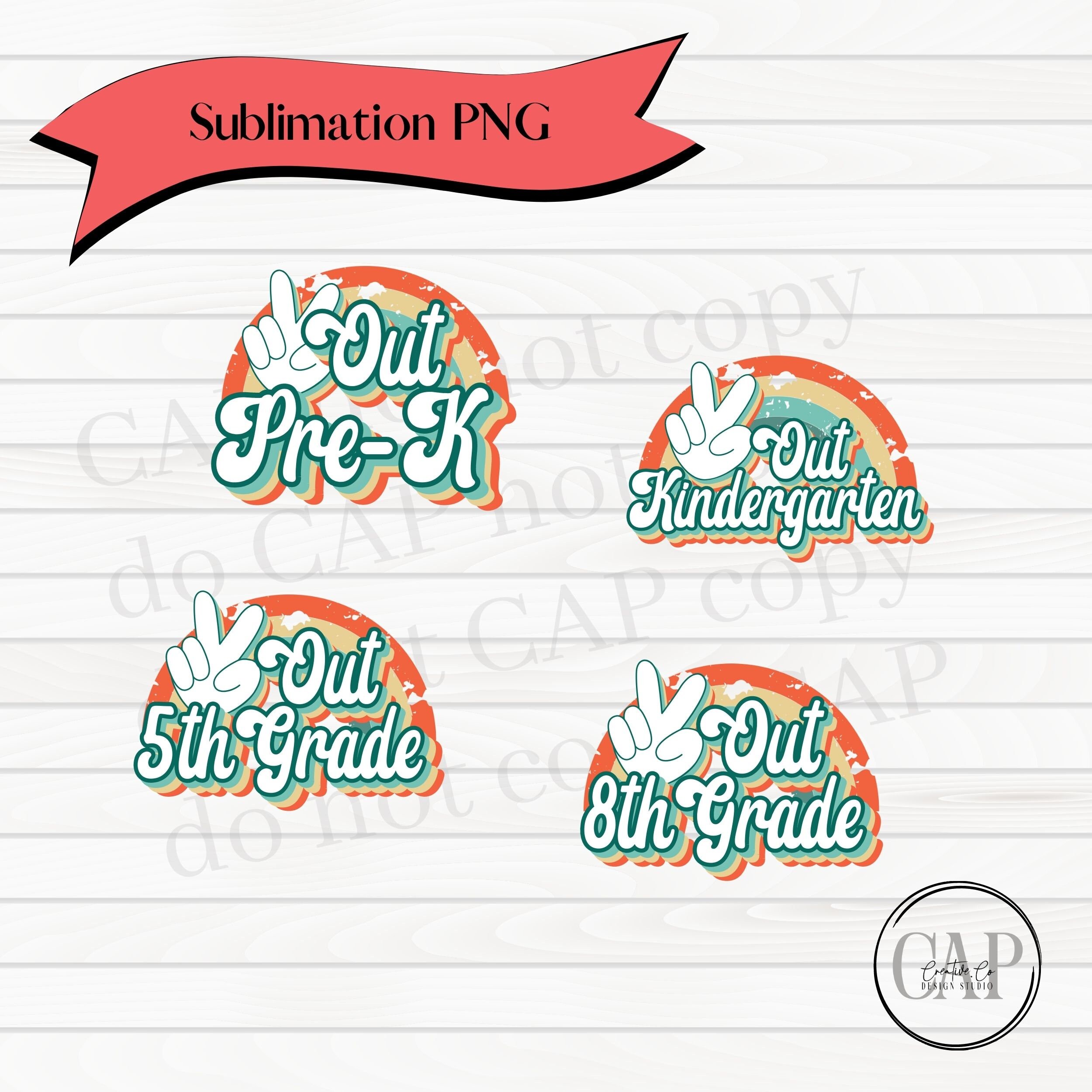 Peace Out Graduation Bundle PNG Shirt for Kindergarten - Etsy