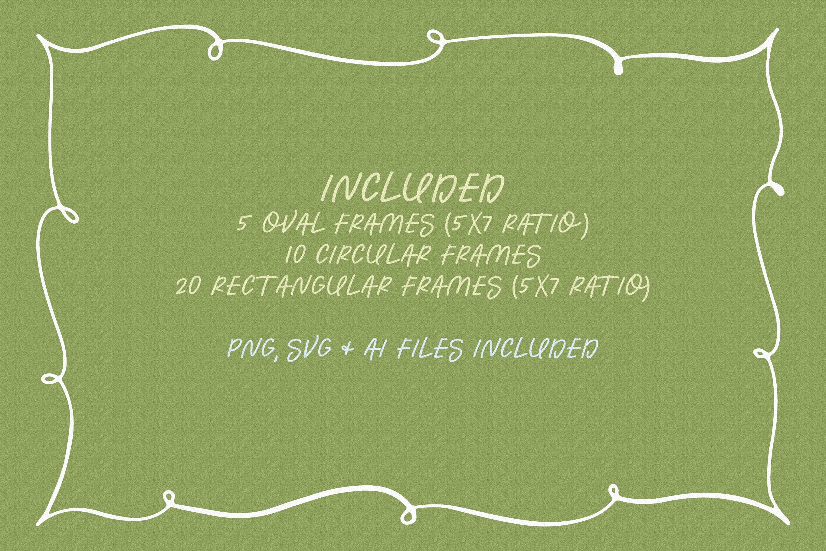 35 Whimsical Hand Drawn Borders and Frames | Clipart Borders | SVG ...