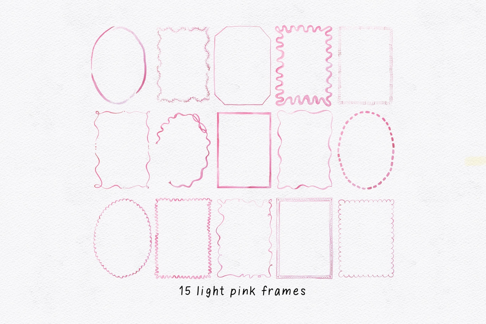 15 Cute Watercolor Borders and Frames | Hand-painted Watercolor Borders ...