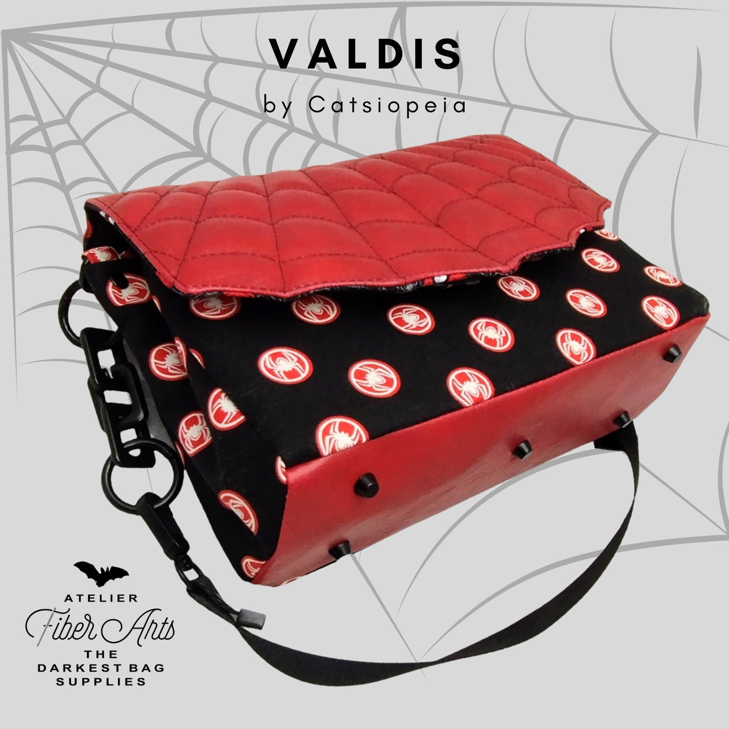 Valdis Bag Pattern, Spider Web Bag Pattern, Goth Purse Pattern, Gothic ...