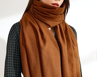 Dark Brown Scarf | Etsy