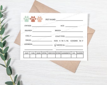Dog Grooming Notes - Etsy