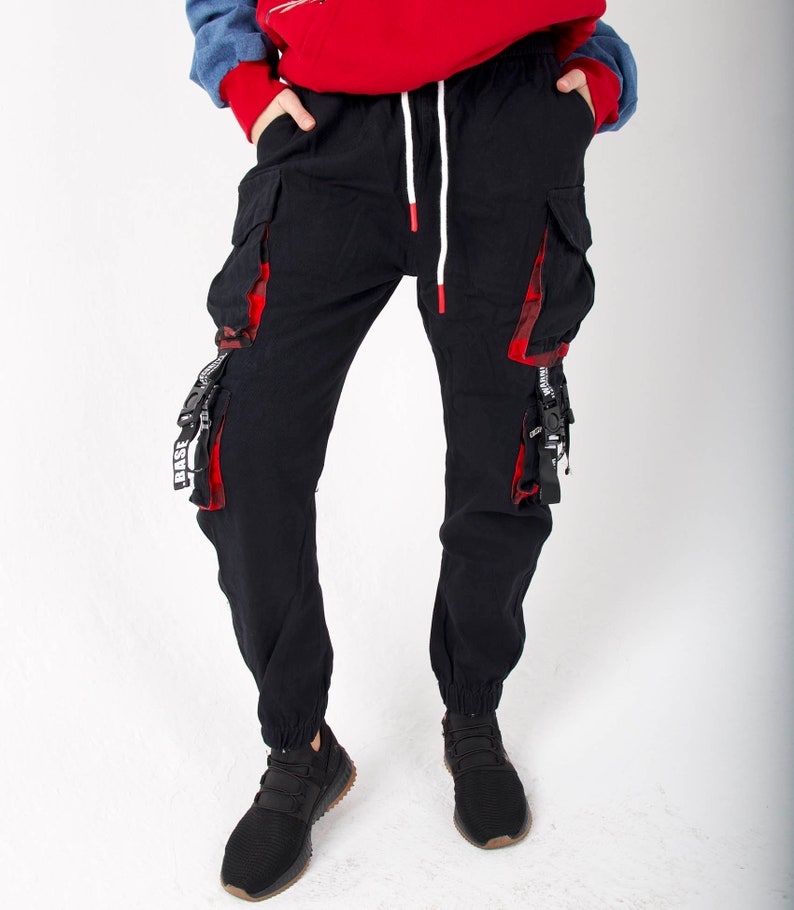 Women's Streetwear Urban Shadow Black Jogger Pants - Etsy