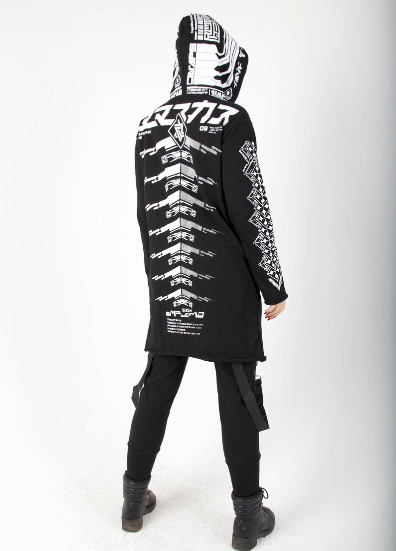Women's Techwear Cyber Alien Streetwear Jacket With Hoodie - Etsy