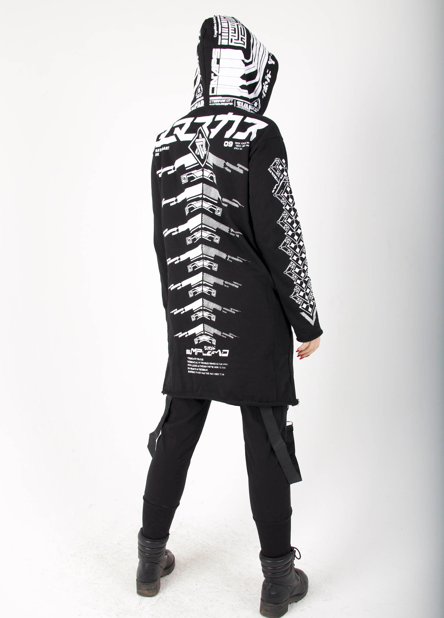 Women's Techwear Cyber Alien Streetwear Jacket With Hoodie - Etsy