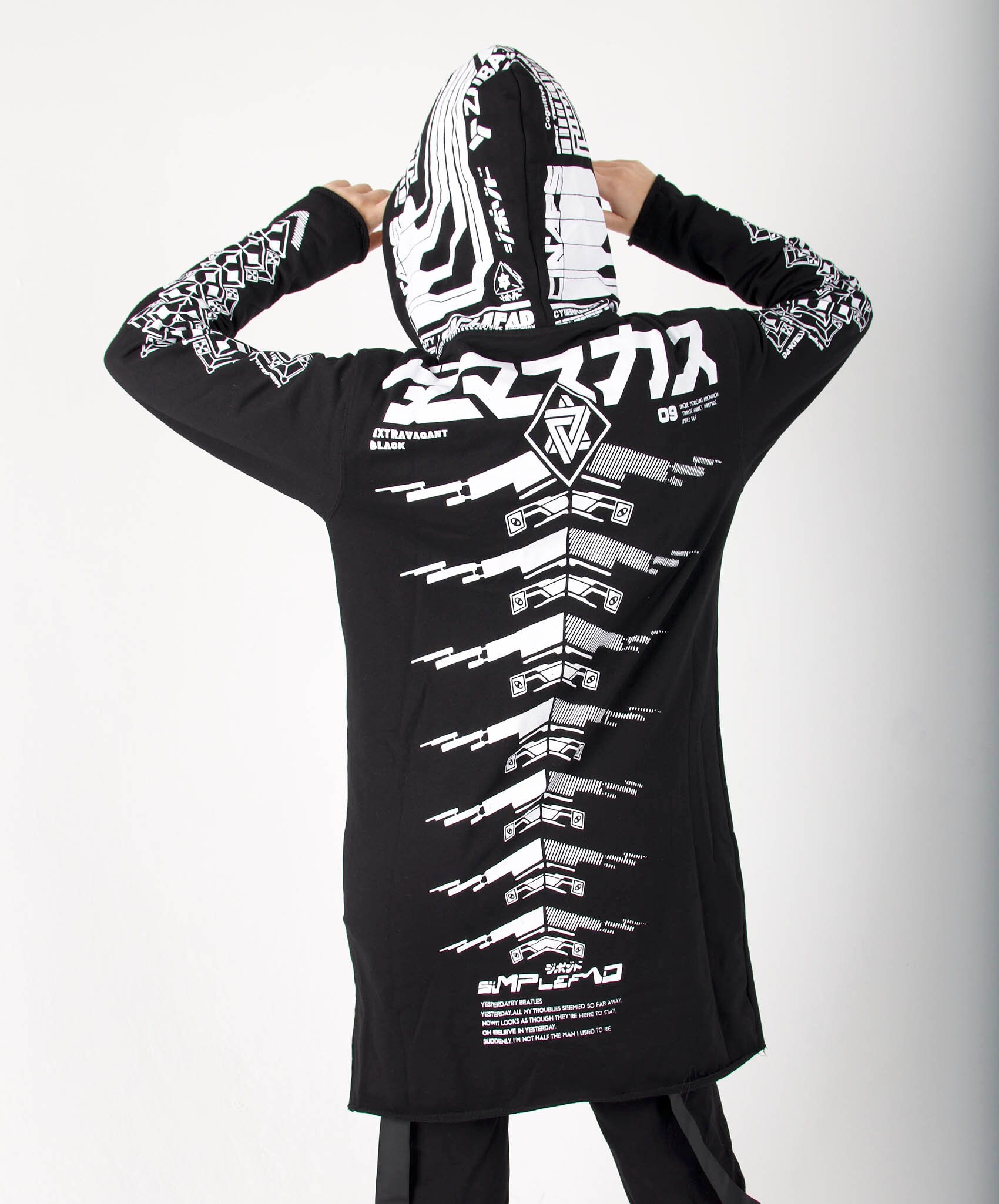 Women's Techwear Cyber Alien Streetwear Jacket With Hoodie - Etsy