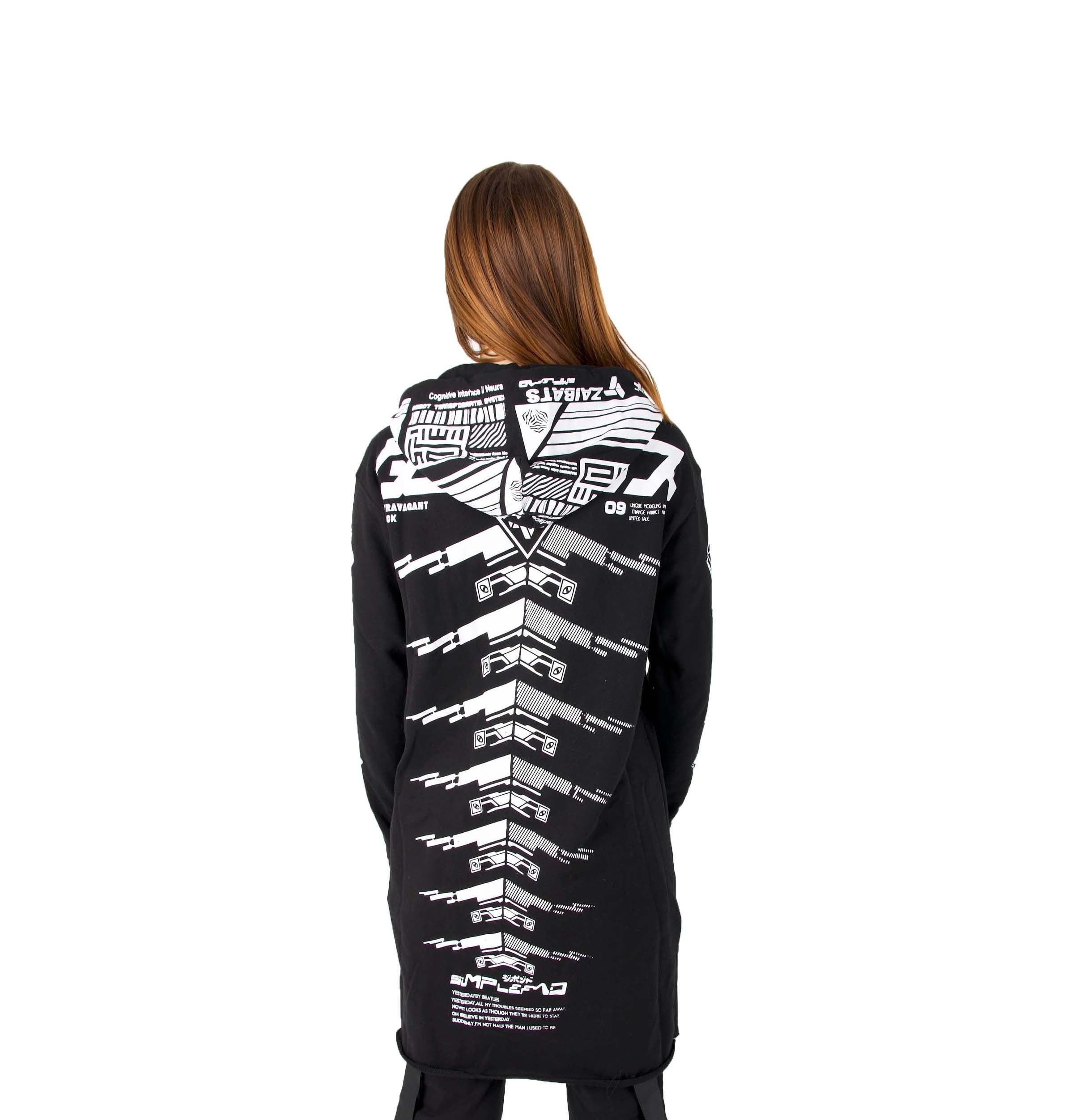 Women's Techwear Cyber Alien Streetwear Jacket With Hoodie - Etsy