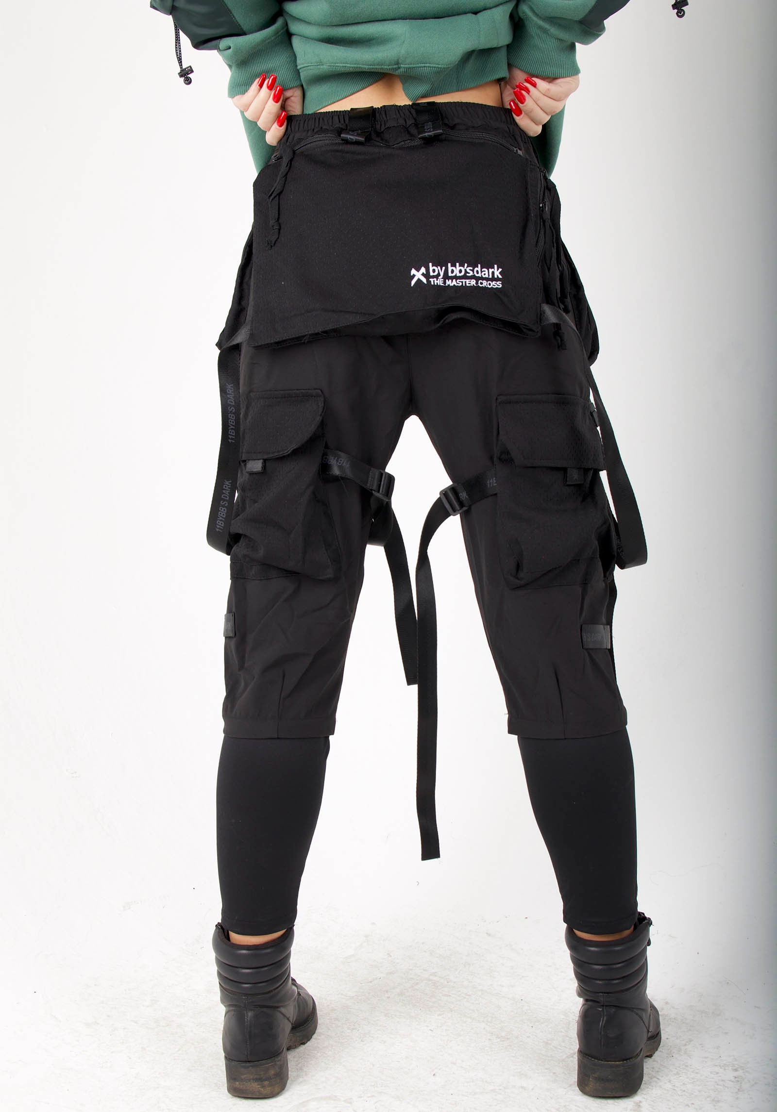 Streetwear Multi-pocket Black Techwear Women's Pants - Etsy