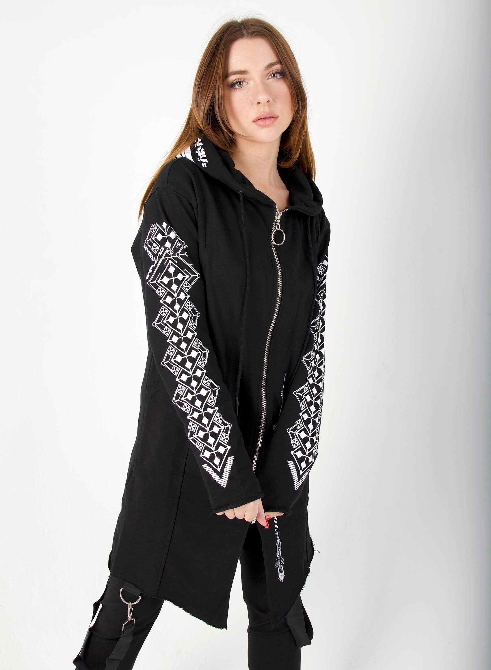 Women's Techwear Cyber Alien Streetwear Jacket With Hoodie - Etsy Canada