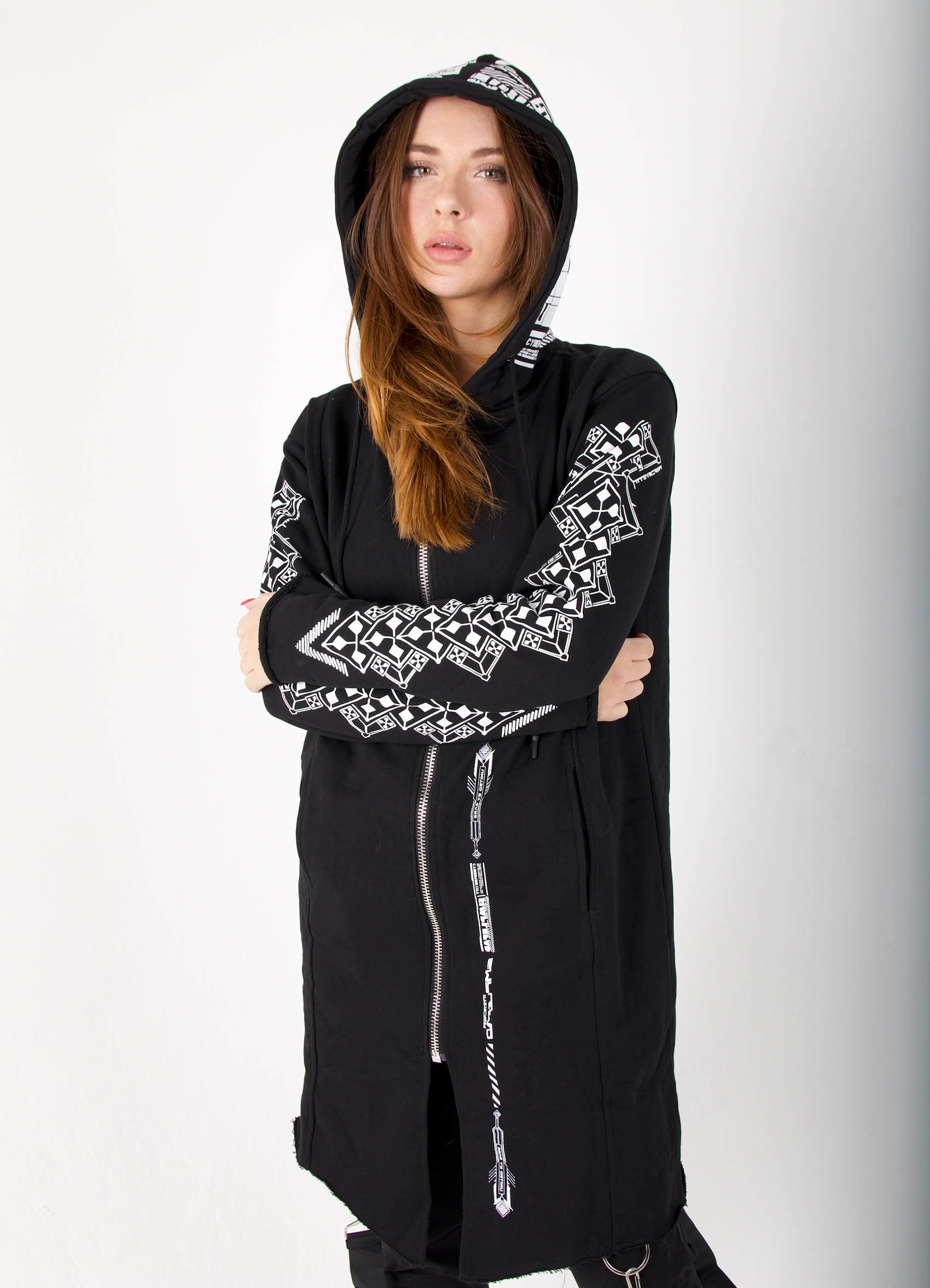 Women's Techwear Cyber Alien Streetwear Jacket With Hoodie - Etsy