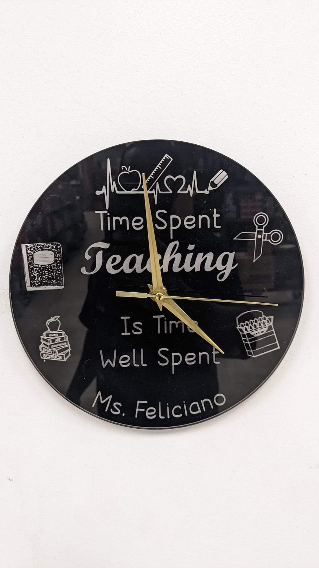 Custom Acrylic Teacher Clock - Etsy