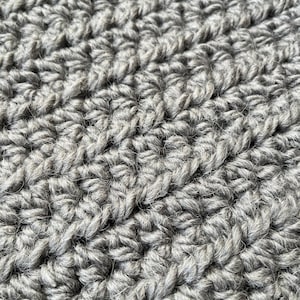 Chunky Crochet Blanket, Throw, Afghan, Grey, Bedding, Handmade Blanket ...