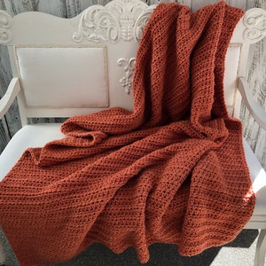 Chunky Crochet Blanket, Throw, Afghan, Grey, Bedding, Handmade Blanket ...
