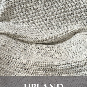 Crochet Blanket, Throw, Large Afghan, Cream, Tweed, Tan & Black Fleck ...
